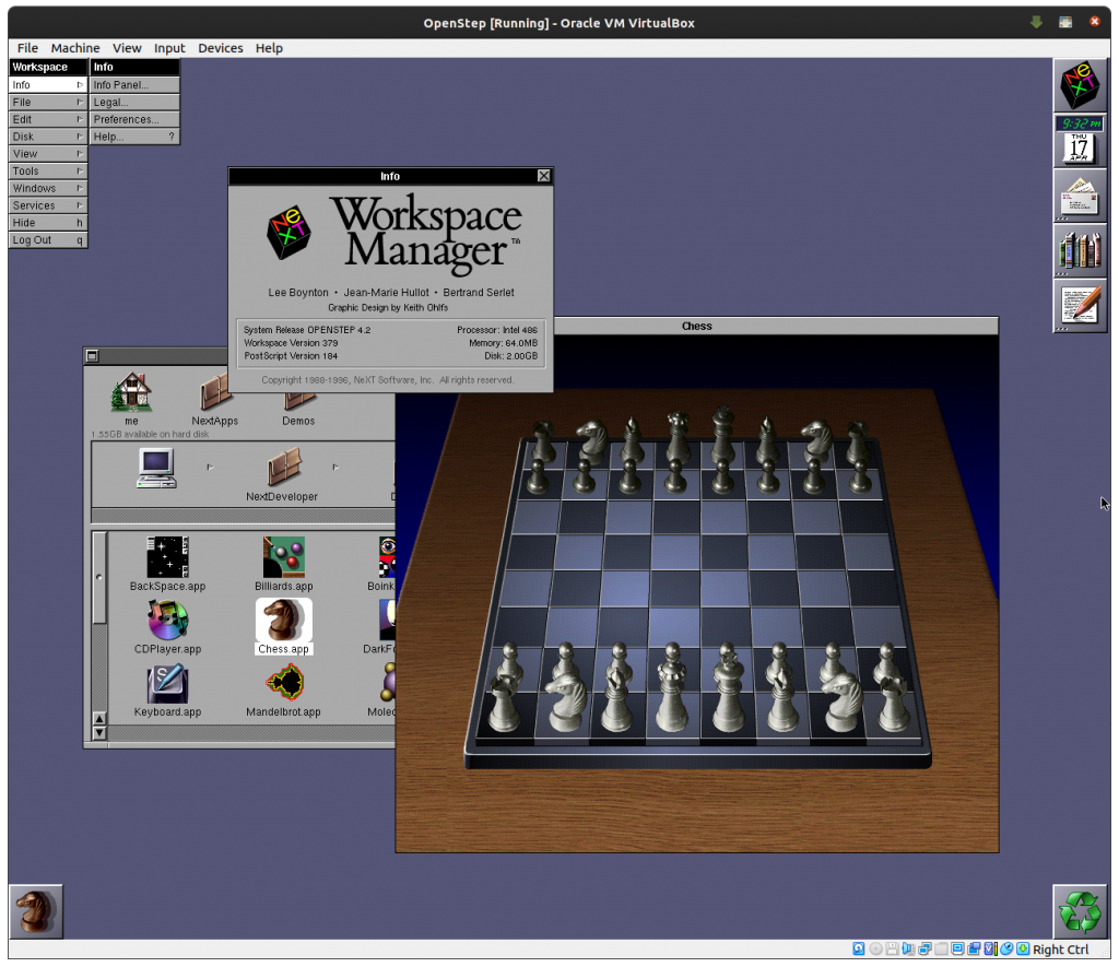 Openstep 4.2 on Linux Virtualbox – Mike's Random Stuff