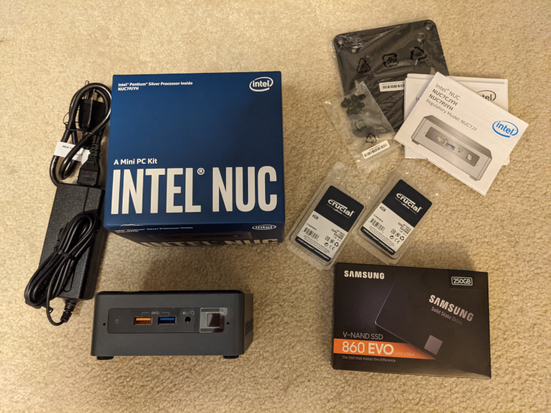 New Toy: Intel NUC 7 Essential Kit NUC7PJYH | Mike's Random Stuff